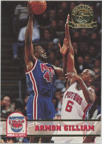 1993-94 Skybox NBA Hoops Armon Gilliam 5th Anniversary Gold Stamp ...