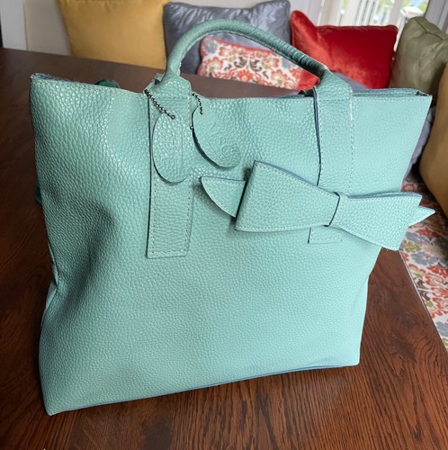 MSC Mainstreet Collection Light Blue Faux Leather Purse Shoulder Bag | eBay