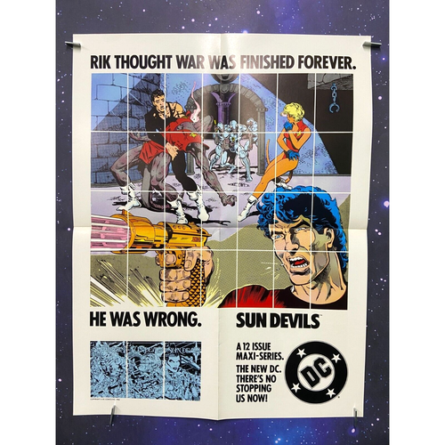 17 x 22" SUN DEVILS Conway, Jurgans, 1984, DC Comics Shop Promo Poster ...