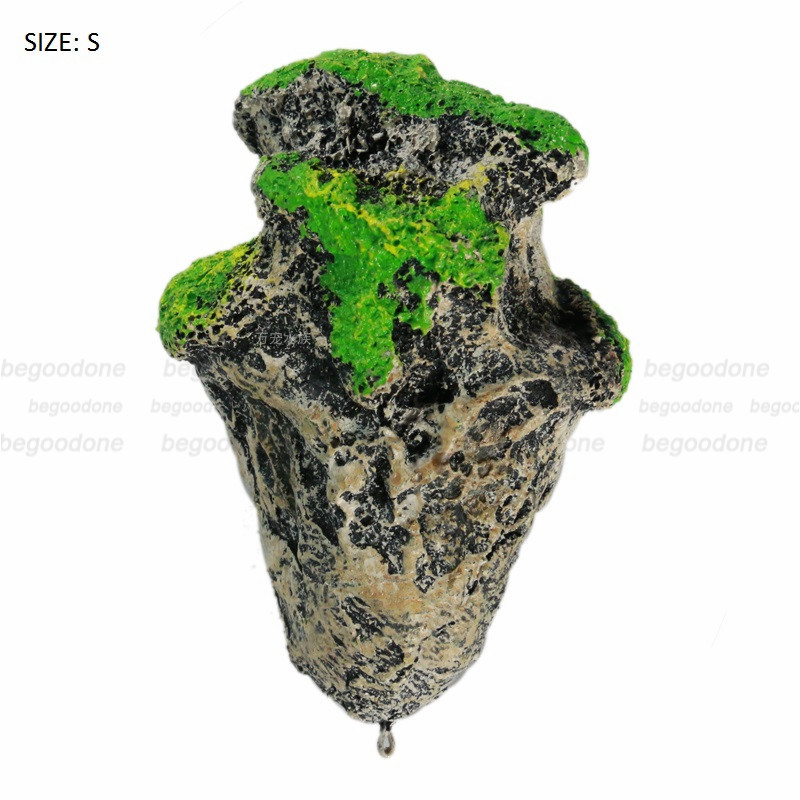 Floating Rock Stones Ornament Aquarium Fish Tank Avatar Moss Plant ...