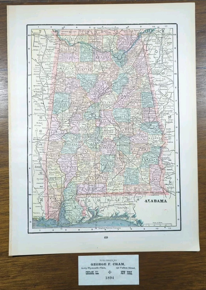 Huntsville Alabama Old Maps Big Spring Park & Downtown Historic