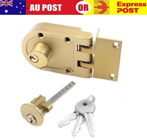 Chrome Plate Single Cylinder Front Door Deadlock with 3 Keys Anti Jimmy ...