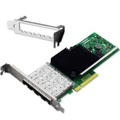 X710DA4 four port SFP+4 port 10 Gigabit fiber optic network card X710 ...