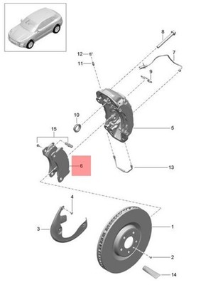 Genuine PORSCHE 1 Set Of Brake Pads For Disk Brake front 4 pcs ...