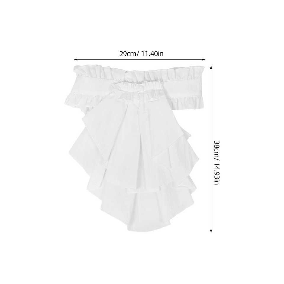 Elizabethan Ruffled Detachable Collar For Women - Adjustable Tie Court ...