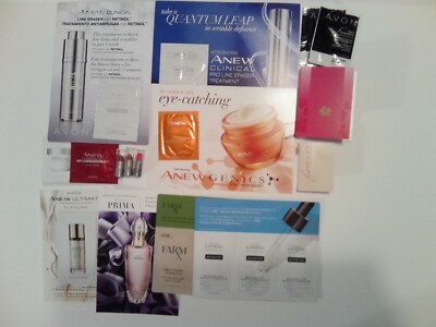 20pc Avon Skin Care, Make Up, Fragrance Samples #C4 medium deep/deep ...