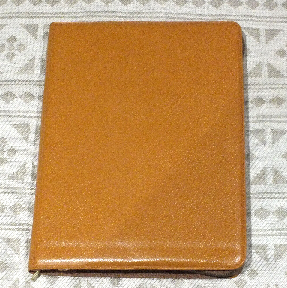 Vintage Tan faux Leather Pliacraft Writing Case Zipped wallet Basildon ...