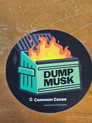 Dump Musk Sticker - Elon Musk - Garbage Fire - Brand New - 3 Inch ...