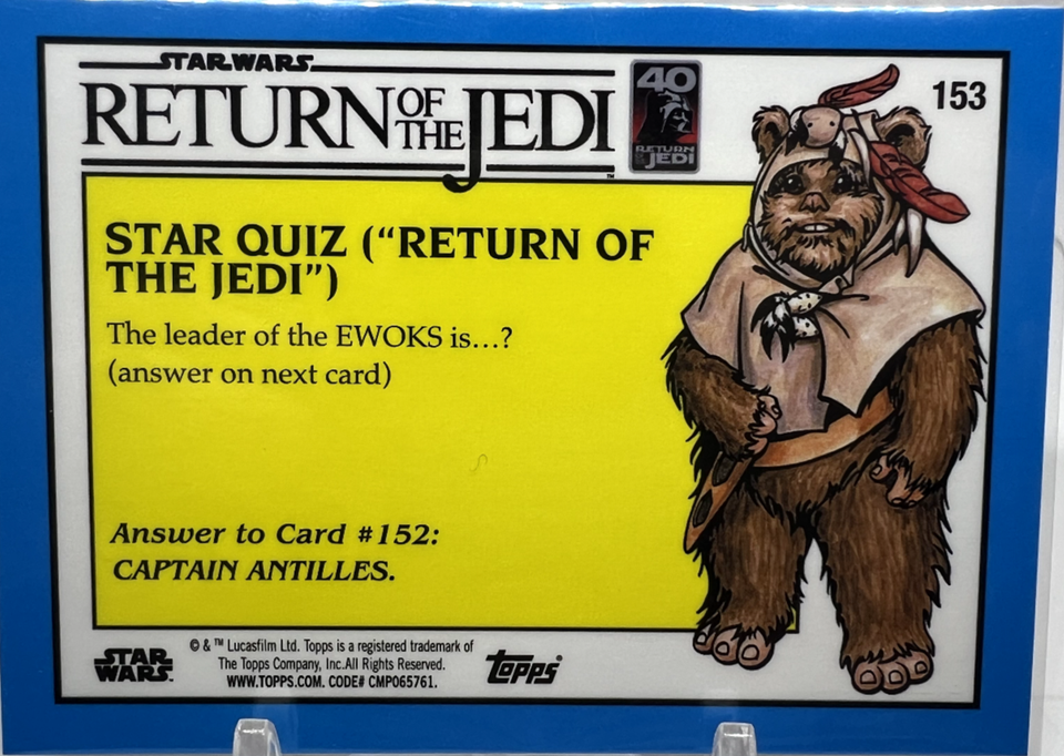 Star Wars ROTJ Chrome Sapphire - The Captive Princess 153 - Green ...