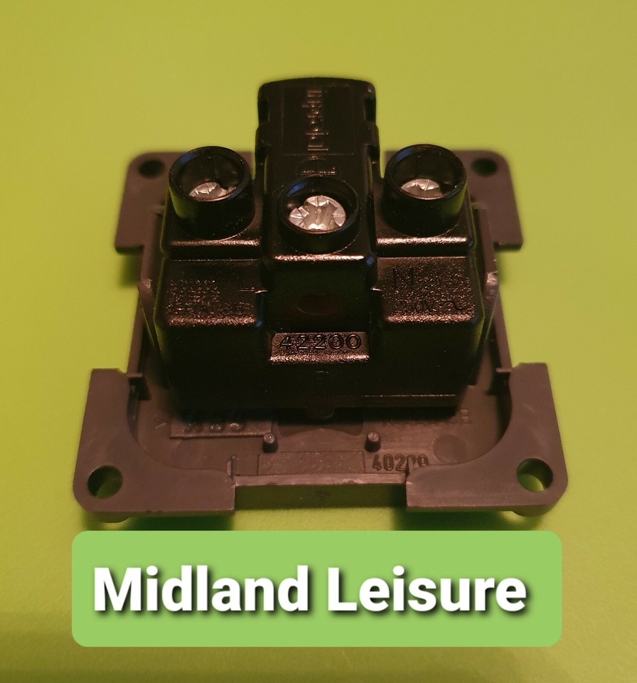CBE 240v 3 PIN 13A plug Socket Camper Van Caravan Motorhome GREY C-Line ...