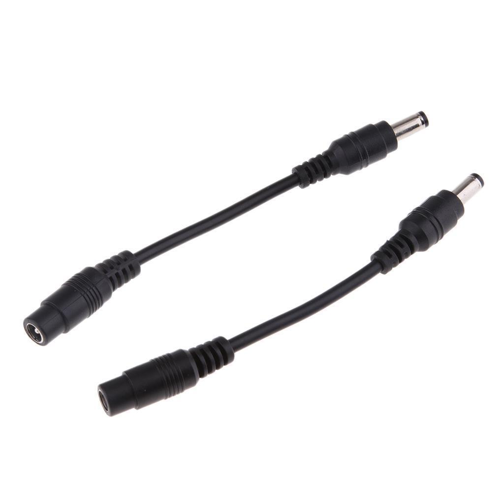 2Pc Copper DC Power 5.5mmx2.1mm Female To 5.5mmx2.5mm Male Power ...