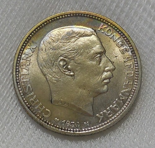 1930 DENMARK 2 KRONER SILVER COMMEMORATIVE COIN AU-UNC | eBay