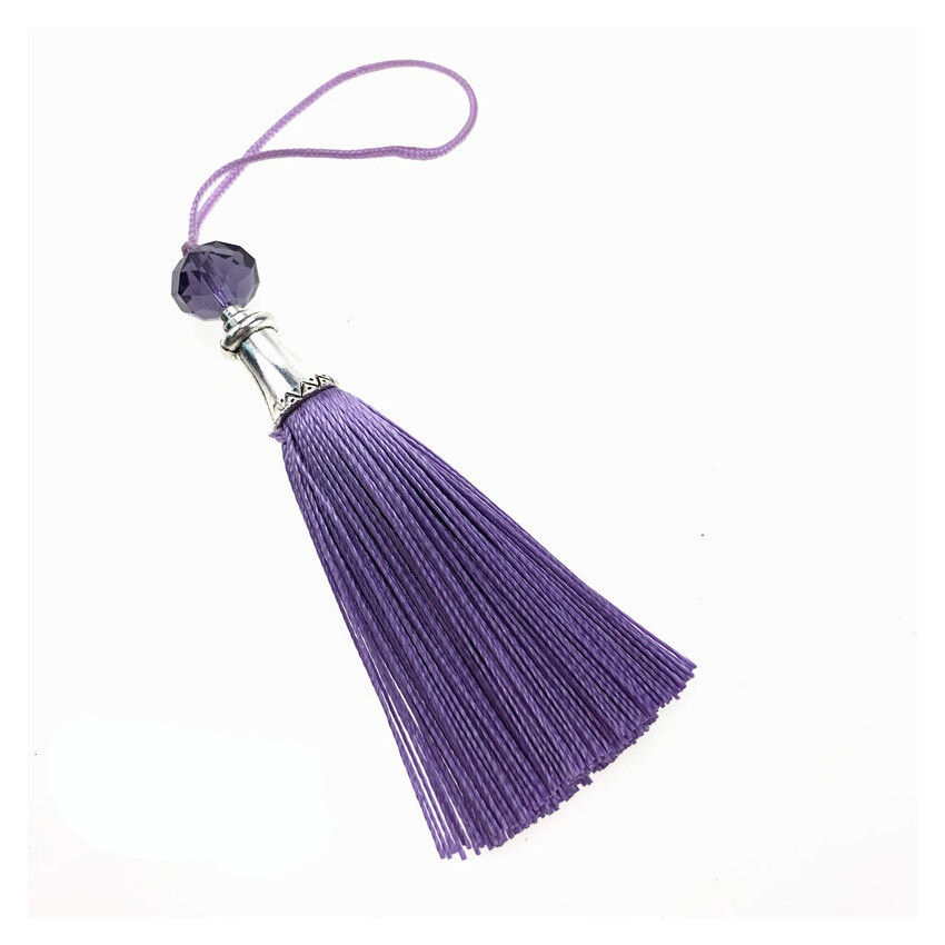 10pc 3'' Crystal Bead tassels DIY Earrings tassel charms pendant Trim ...