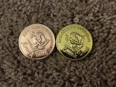 2020 Thoth Copper & Gold Plated Bronze Doubloons- Mardi Gras Krewe ...