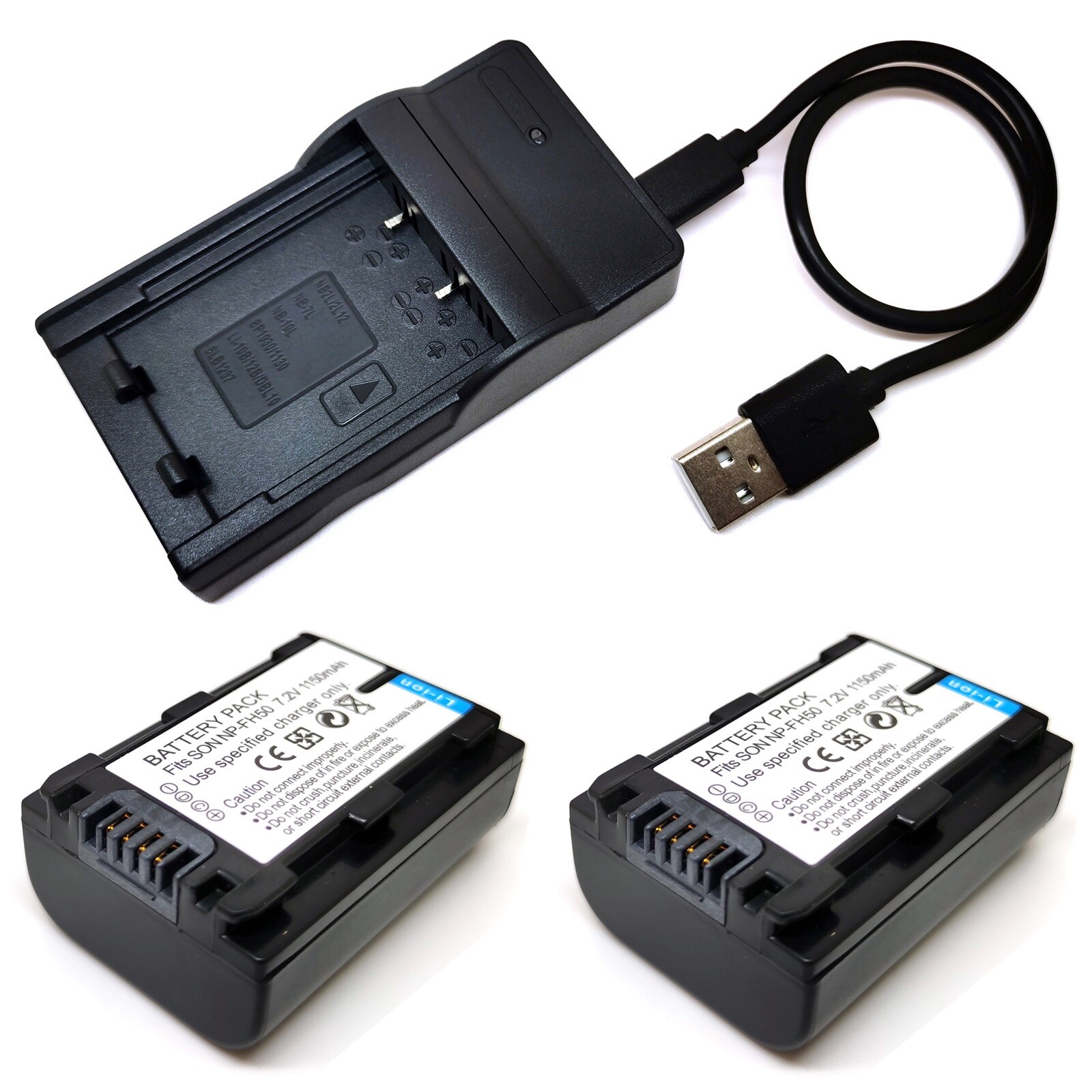Battery Pack / USB Charger For Sony NP-FH30 NP-FH40 NP-FH50 BC-TRP BC ...