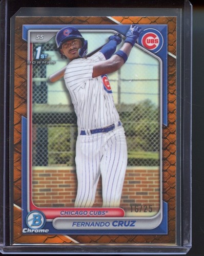 2024 Bowman Chrome Fernando Cruz 1st Chrome Prospect /25 #BCP-197 | eBay