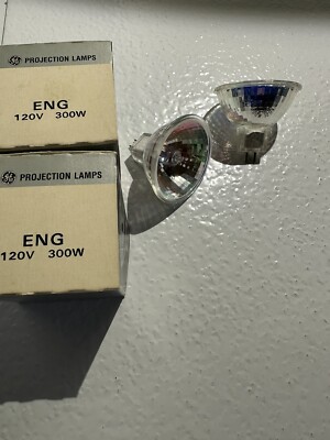 ENG "2-pack" projector lamp projection light bulb 120v 300w NOS G.E ...