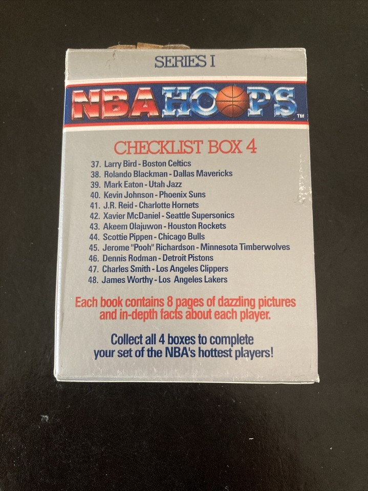 1990 NBA Hoops Collect A Books Series 1 Box 4 - Bird Pippen Olajuwon ...