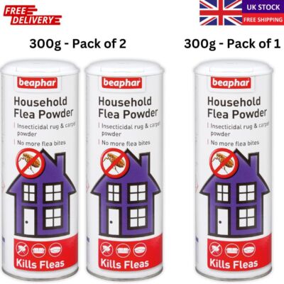 Beaphar Household Flea & Larvae Powder Killer Treatment for Carpets ...