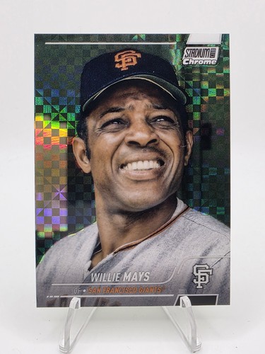 2022 Stadium Chrome Willie Mays X-Fractor Card San Francisco Giants ...
