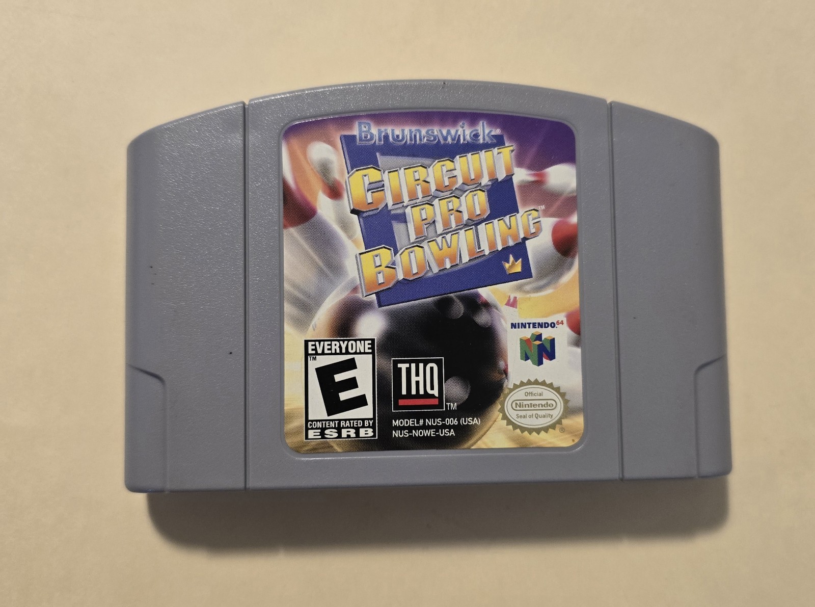 Brunswick Circuit Pro Bowling Nintendo 64 N64 Authentic Game Cartridge ...