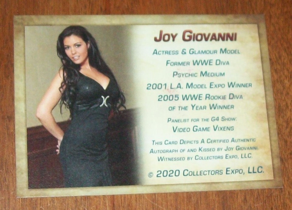 2020 Collectors Expo Model Joy Giovanni Autographed Kiss Card | eBay