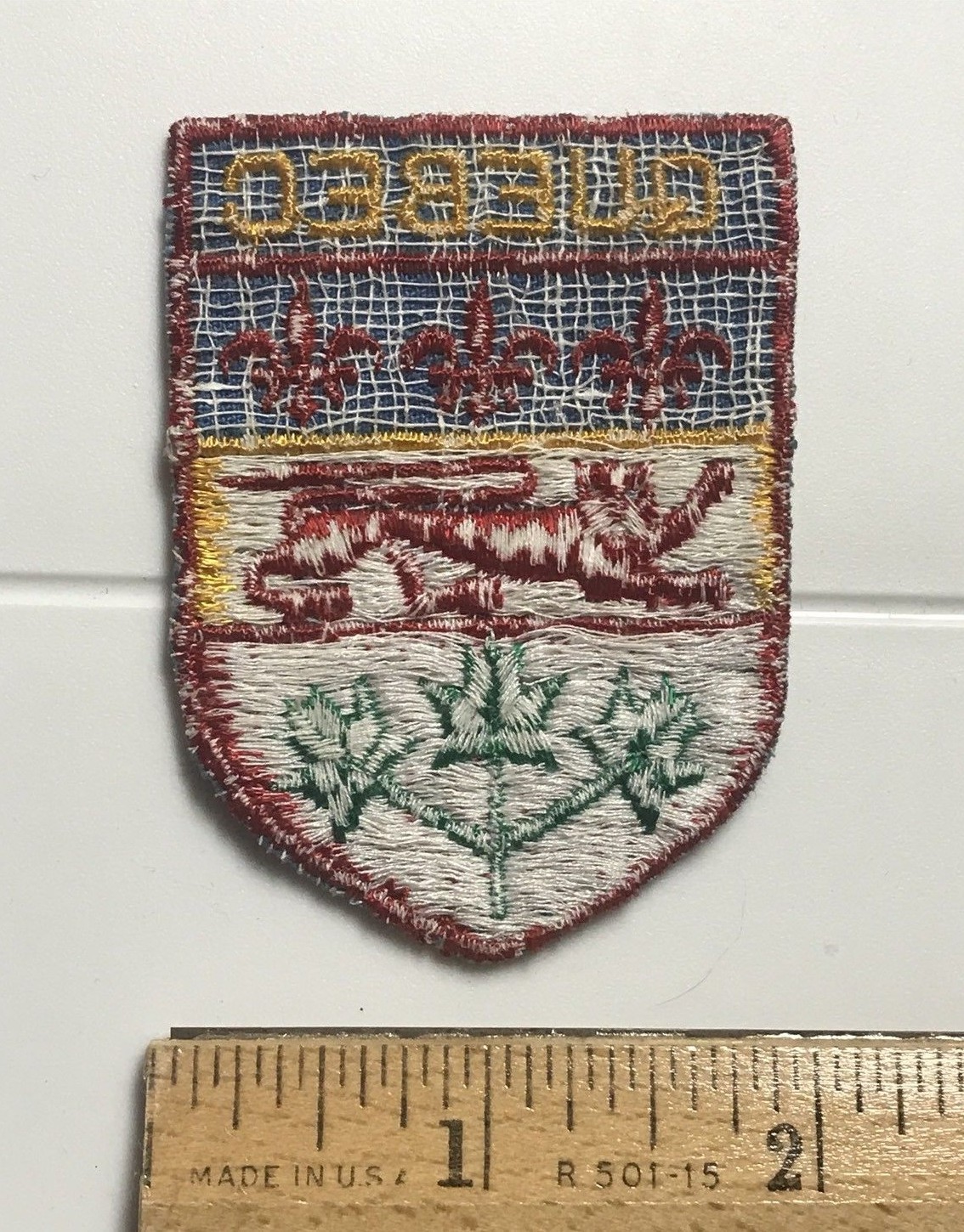 Quebec Canada Crest Shield Lion Heraldry Embroidered Canadian Souvenir ...