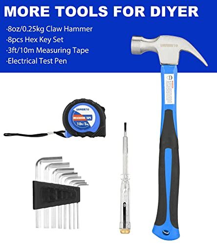 24piece Household Tool Kit For Men Repair Hand Tool Set Bag With Hammer ...