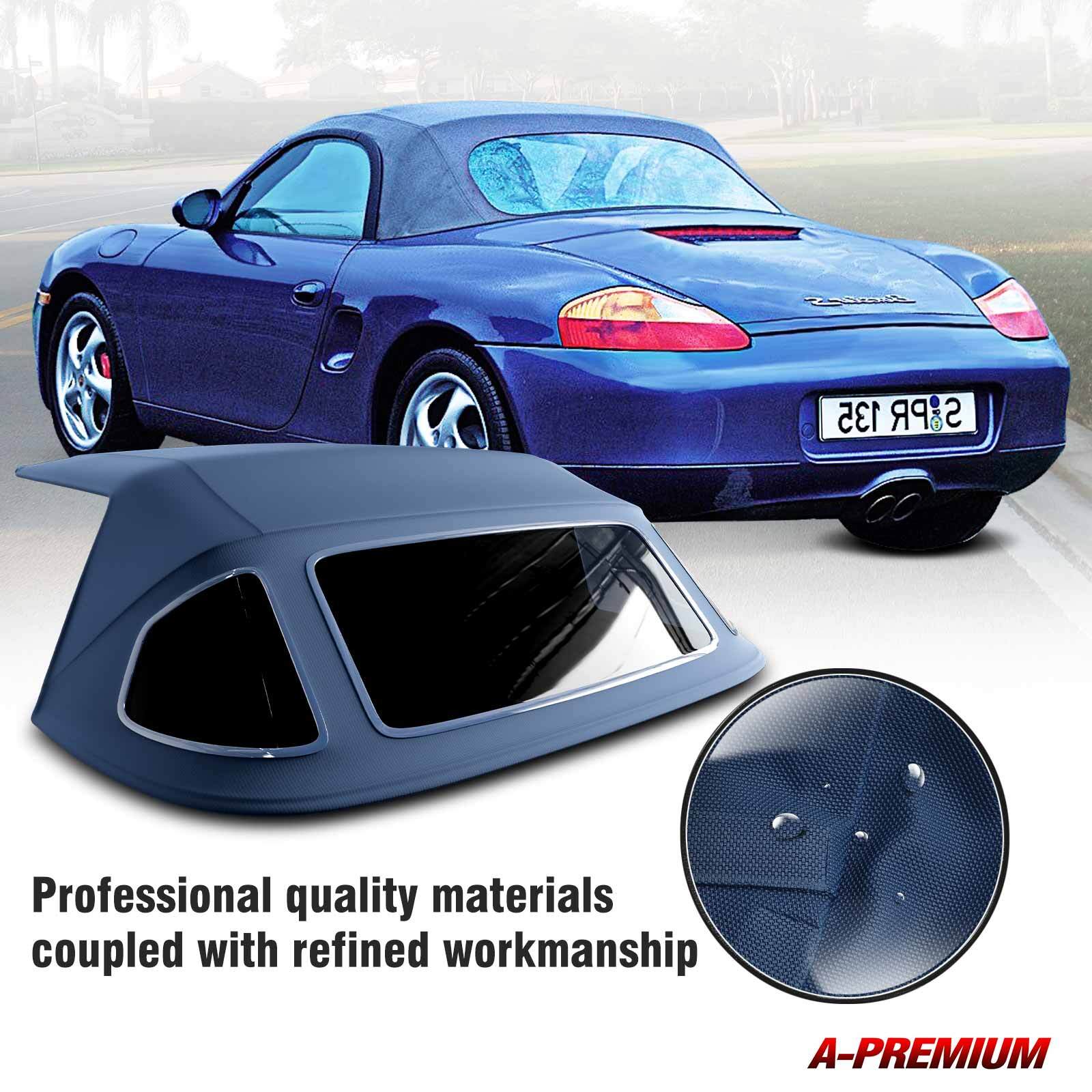 A-Premium Blue Convertible Soft Top & Glass Window for Porsche Boxster ...