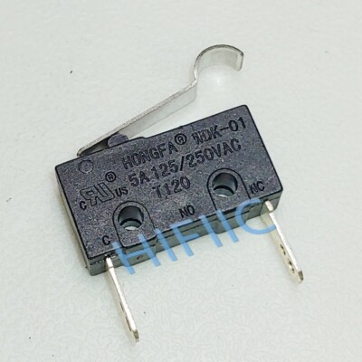 HONGFA WDK-01 Micro Switch 5A 125/250VAC 2 Pins With Lever Normally ...