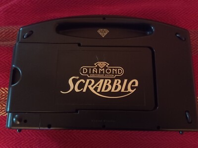 Diamond Anniversary Deluxe Scrabble Lock Tile Travel Case Hasbro Parker ...