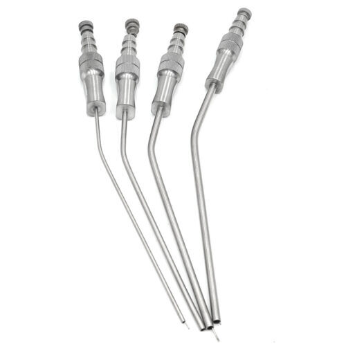 4Pcs Frazier Aspirator Suction Tube Dental Bone Cleaning Instruments ...