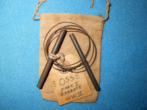 GARROTE FROM WW2 OSS/SOE COLLECTION ((GARROTTE & BAG ONLY)) UNMARKED ...