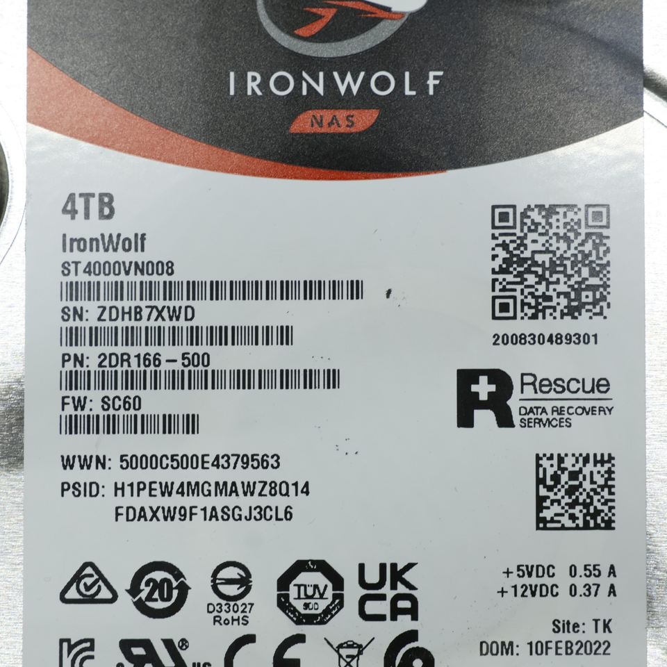 SEAGATE IRONWOLF ST4000VN008 4TB SATA 3.5" NAS HARD DISK DRIVE T4-E2 | eBay