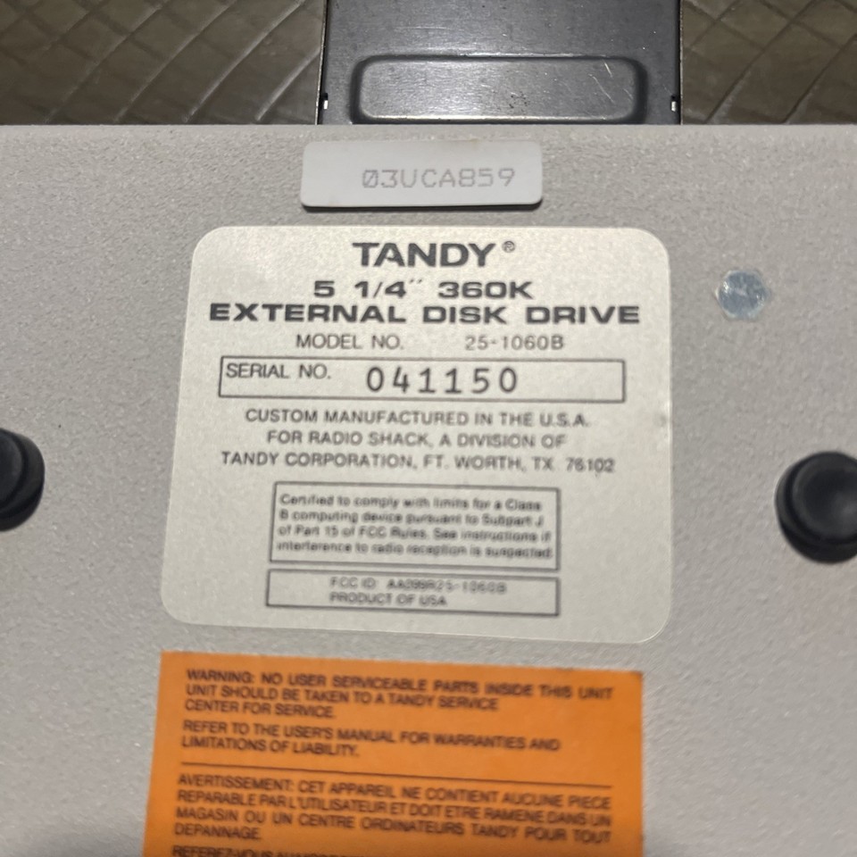 Tandy 1000 5.25” External Floppy Disk Drive 360k Working | eBay