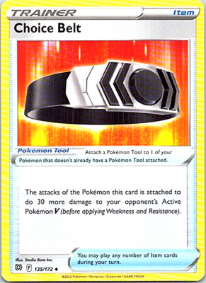 Choice Belt 135/172 Regular Pokemon Brilliant Stars Light Play | eBay