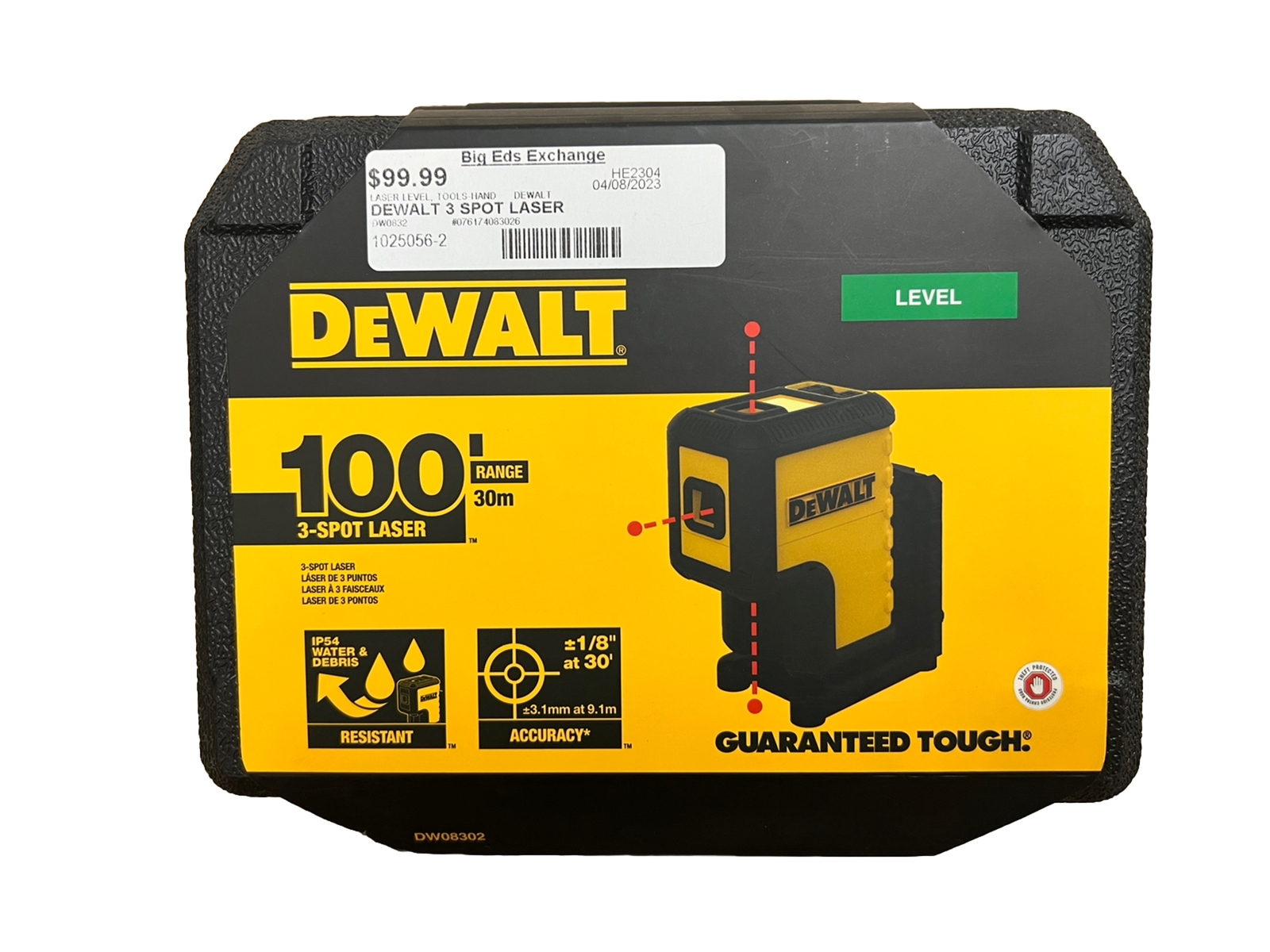 Dewalt DW08302 100' 3 Spot Laser Level | eBay