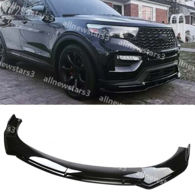 For Ford Explorer ST Glossy Black Front Bumper Lip Spoiler Splitter ...