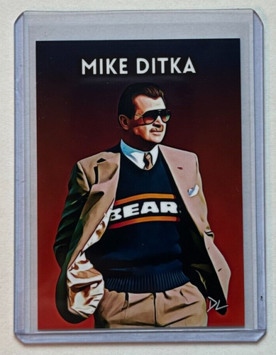 Mike Ditka Limited Edition Artist Signed "Chicago Bears" Trading Card 1 ...