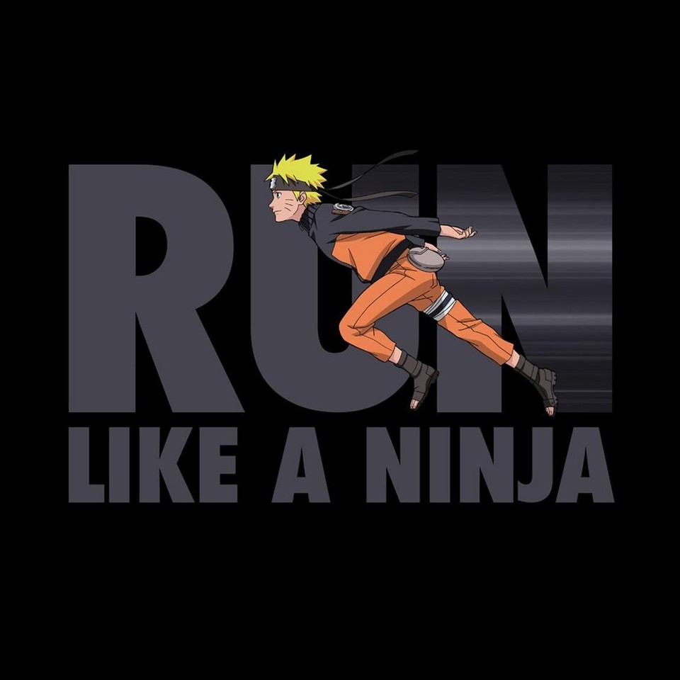 Naruto Shippuden Run Like a Ninja T-Shirt - Large | eBay