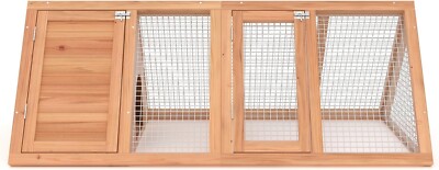 Triangle Rabbit Hutch Chicken Coop Wooden Pet House Bunny Cage for ...