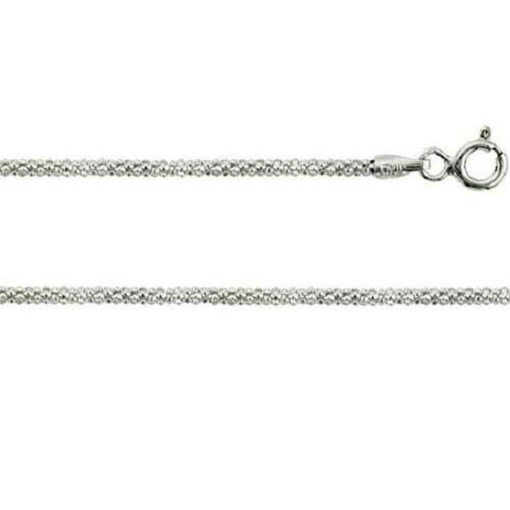 Sterling Silver 2mm Popcorn Chain Necklace, Nickel Free, Made in Italy ...