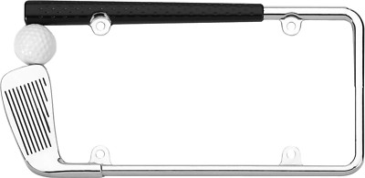 Cruiser Accessories 19509 Golf Club License Plate Frame, Chrome/Painted ...