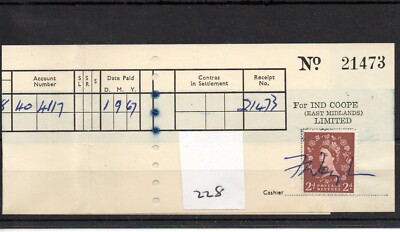 GB - Fiscal - Ephemera (228) Ind Coope (East Midlands) Ltd. - stamped ...