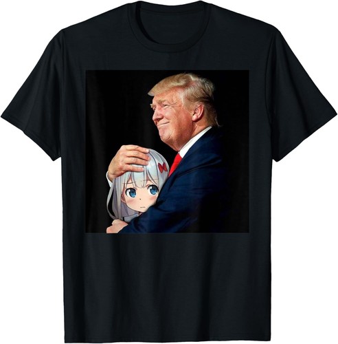 President Donald Trump Hugging Anime Girl T-Shirt Small, Black | eBay