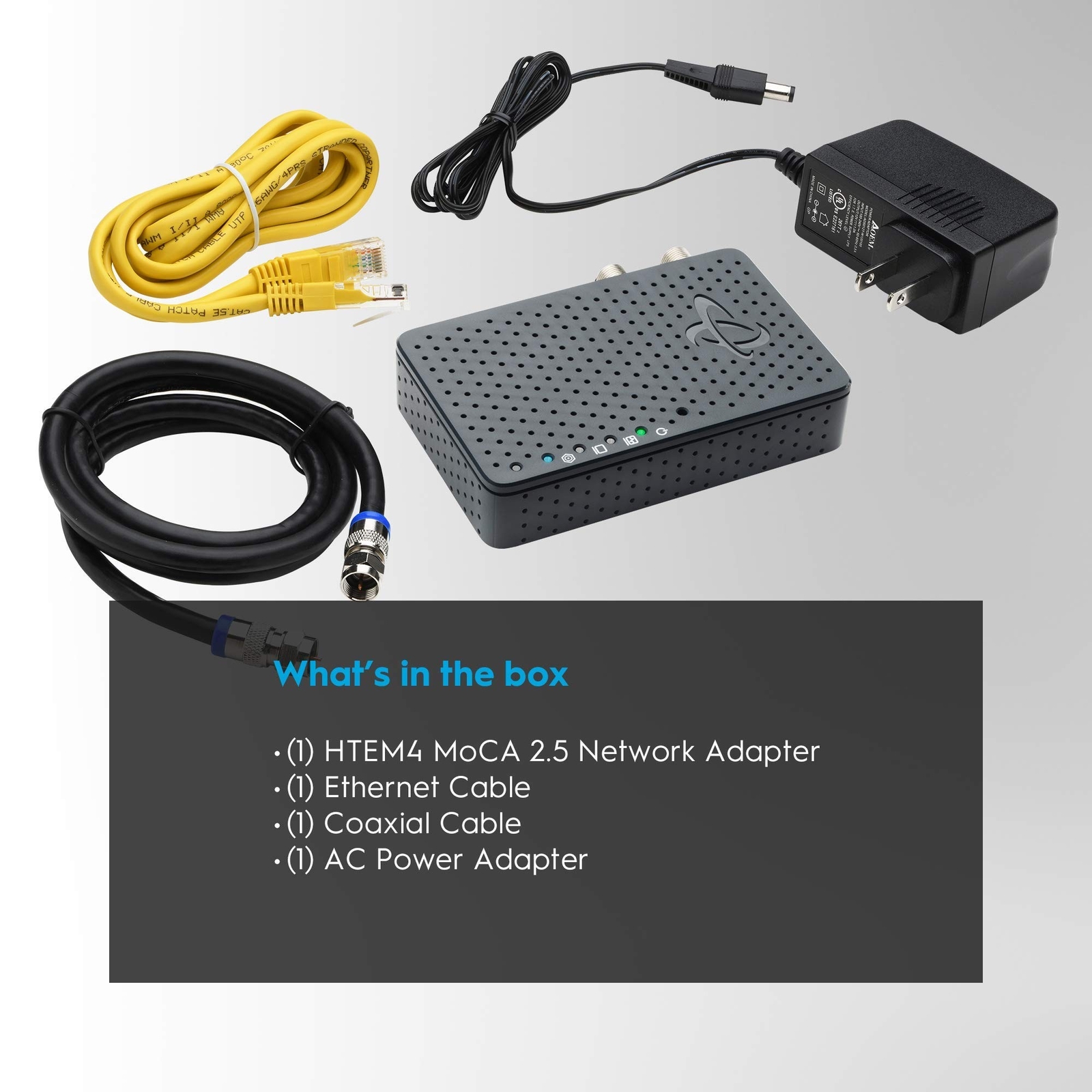 Hitron Bonded MoCA 2.5 Network Adapter for Ethernet Over Coax (Add-on 1 ...