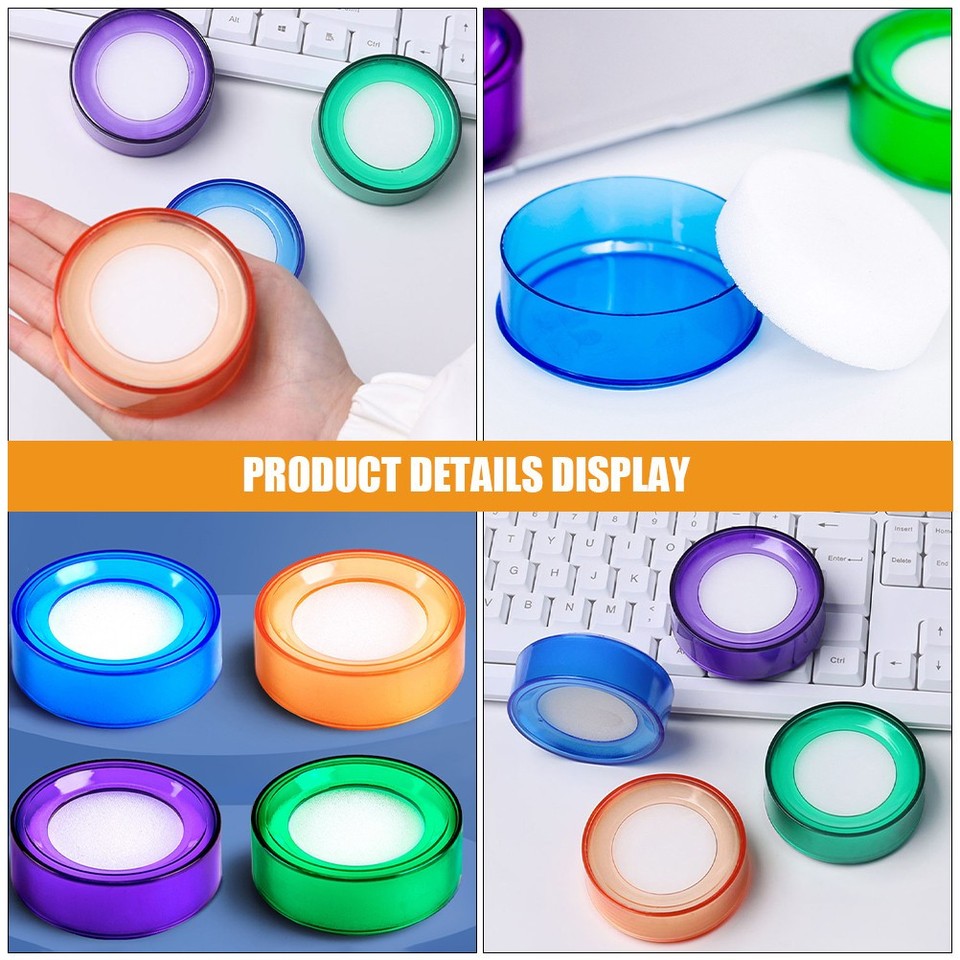 4 Pcs Sponge Cup for Finger Wetting Envelope Moistener Bottle Paper ...