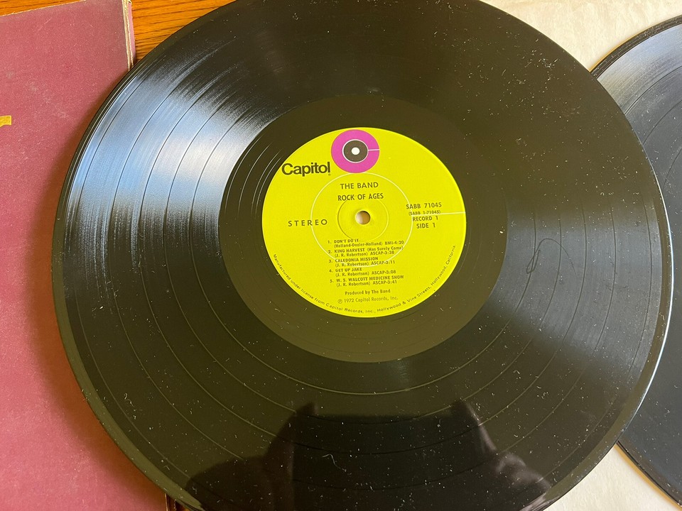 THE BAND IN CONCERT ROCK OF AGES 1972 Capitol Records 2LP Green Label ...