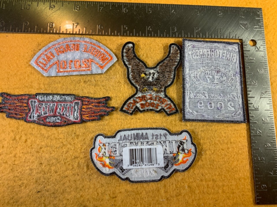 T7-47 MOTORCYCLE PATCH - LOT OF 5 - MIXED BIKE WEEKS | eBay