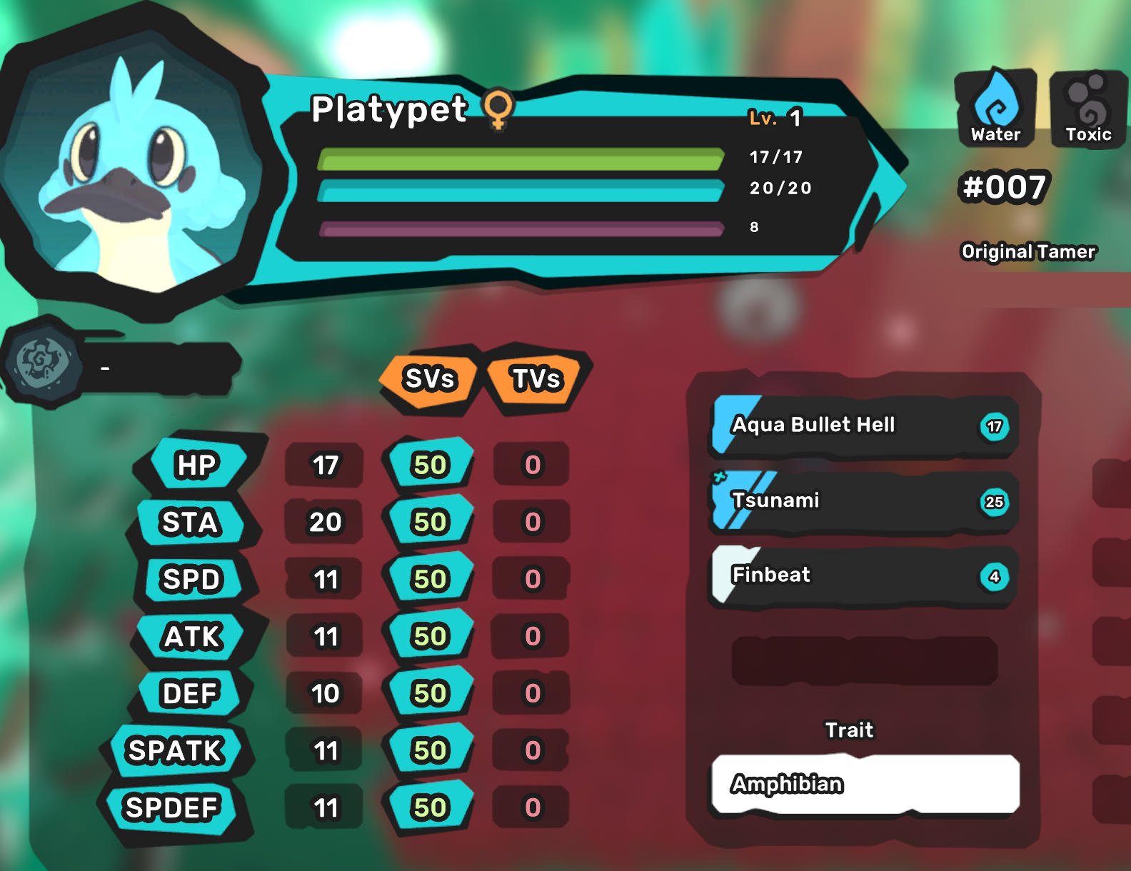 Temtem - PERFECT 7SV Platypet | eBay